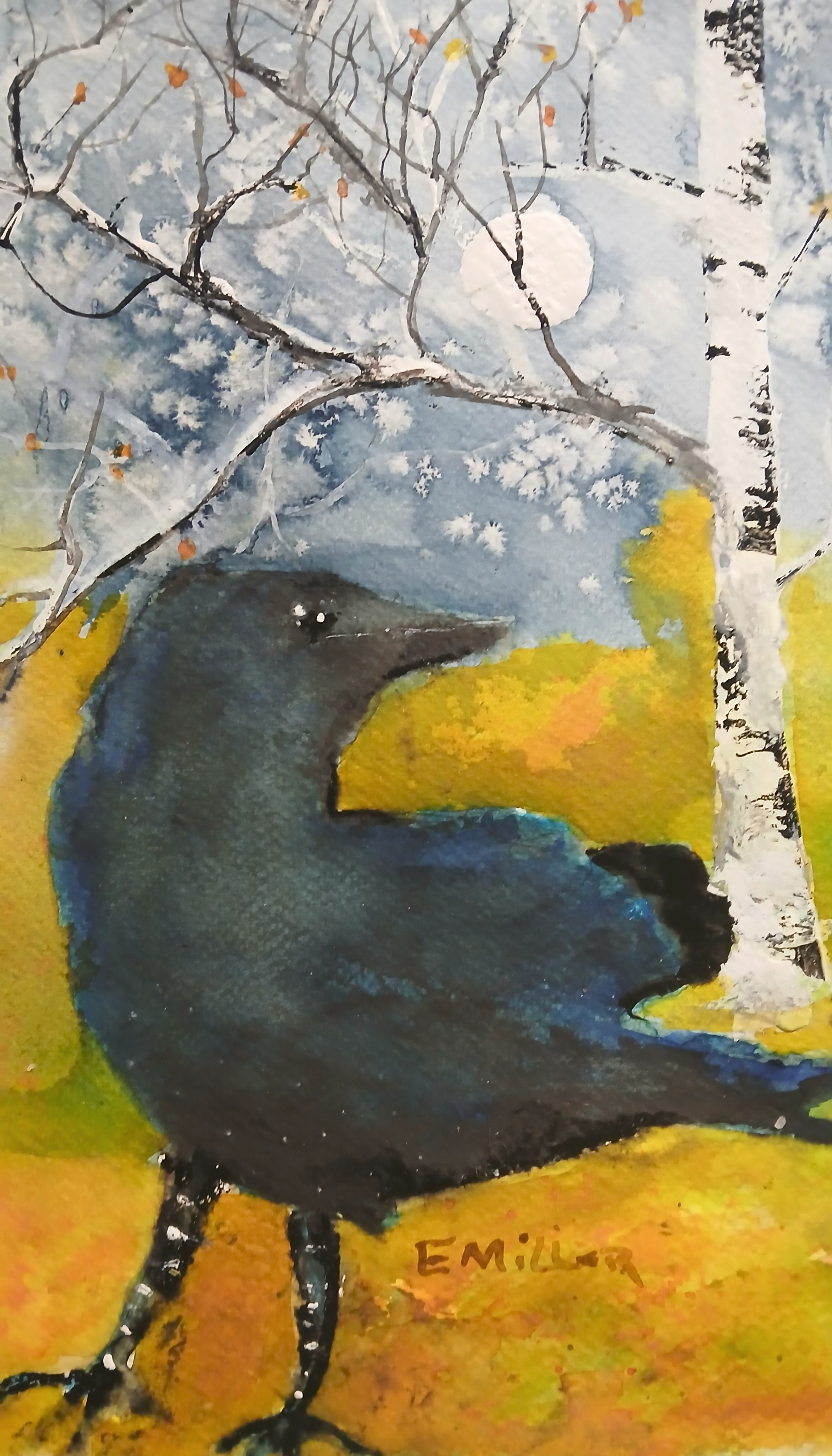 Wordless Wednesday- Crow – Folsom Mill Studio/Eunice Miller